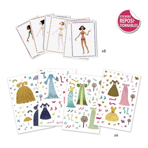 Djeco Doll Dress Up Sticker Set
