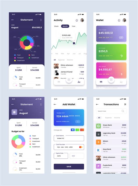 Digital Wallet IOS App Free UI Kit Theme UI