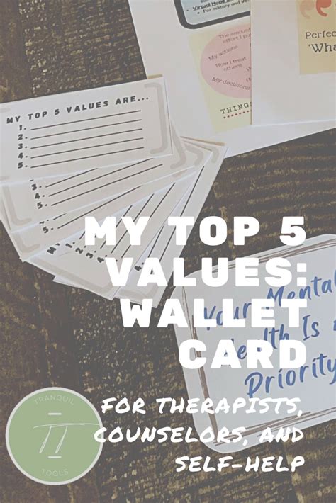 Printable Values Card Pdf Acceptance And Commitment Therapy Card Act