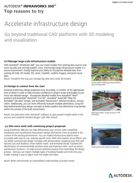 Top Reasons To Try Infraworks 360 Pdf 3 D Computer Graphics Autodesk