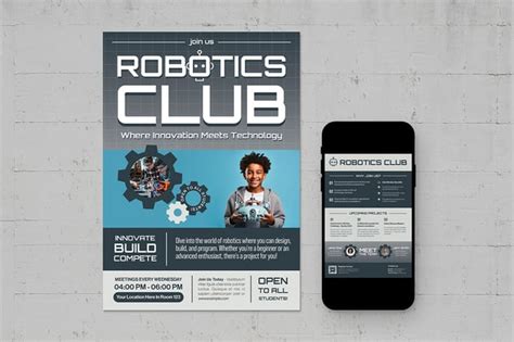 Robotics Club Flyer Template Print Templates Ft Tech Flyer And Ai Envato
