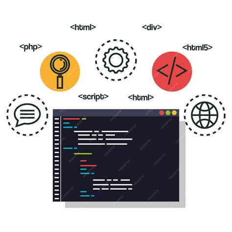 Premium Vector Programming Languages Set Icons
