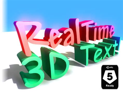 Realtime 3d Text 모델링 Unity Asset Store