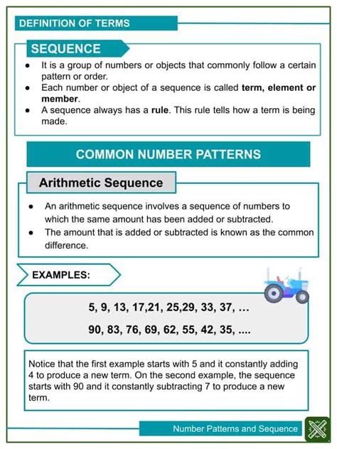 Number Patterns And Sequence 4th Grade Math Worksheets Helping With