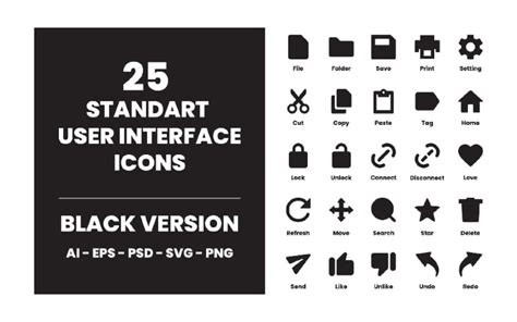 200 Standard User Interface Icons 329796 Templatemonster
