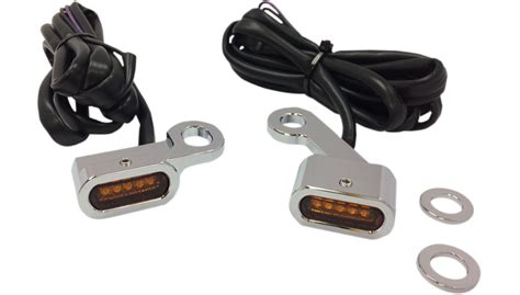 Led Handlebar Marker Lights Xl Chromeamber 2lanelife