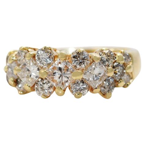 14k Yellow Gold Diamond Ring Nugget Style 150tdw 196g For Sale At