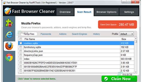 Fast Browser Cleaner Free Download FileCR