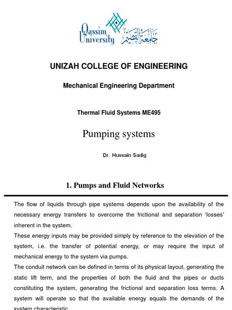 4 Pumps And Fluid Networks 4 Pdf Pump Fluid Dynamics