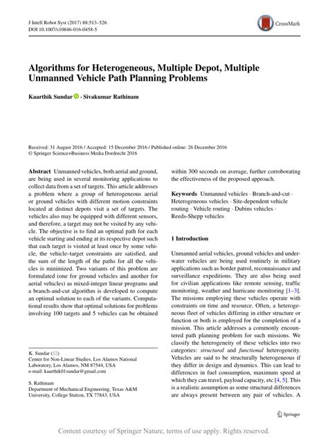 Algorithms For Heterogeneous Multiple Depot Multiple Unmanned Vehicle Path Planning Problems