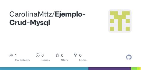 GitHub CarolinaMttz Ejemplo Crud Mysql