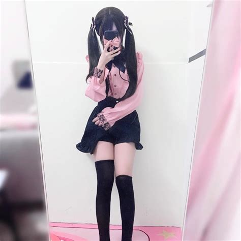 후와룽 Huwarung 「추천」 양산형 지뢰계 핑크 긴팔 블라우스 위시버킷