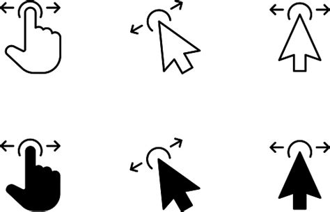 Mouse Click Cursor And Loading Icon For Web Computer Mobile App Or Ui