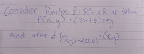 Solved Consider Function Of R²r As Follows Fx Y 2x