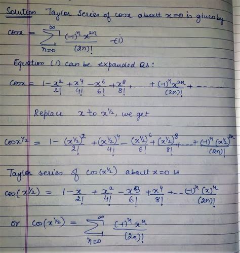 Solved Use The Taylor Series For Fxcos X At X0 To Find The Taylor