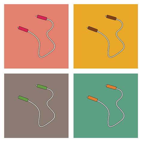 플랫 아이콘 디자인 컬렉션 건너 뛰는 밧줄 벡터 Ai Eps Uidownload