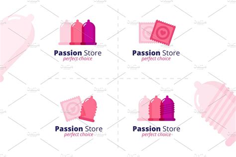 Sex Shop Logos Set Branding And Logo Templates ~ Creative Market