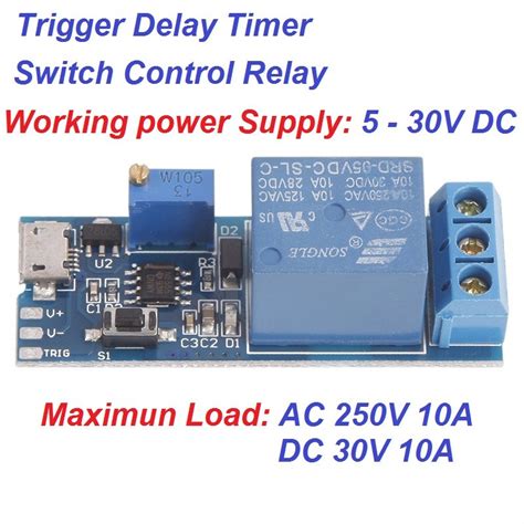Jual Delay Relay In 5 30v Out 10A 250VAC Trigger Timer Switch Control Modul Shopee Indonesia