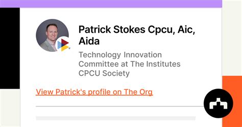 Patrick Stokes Cpcu Aic Aida Technology Innovation Committee At The