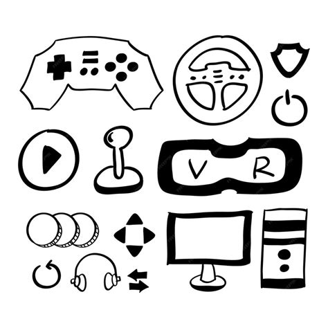 Premium Vector Hand Drawn Game Icon In Doodle Style