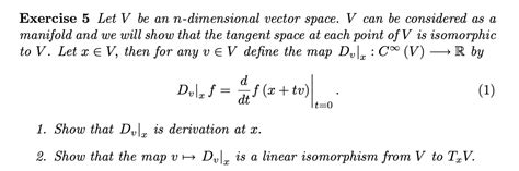 Solved Exercise Let V Be An N Dimensional Vector Space V Chegg
