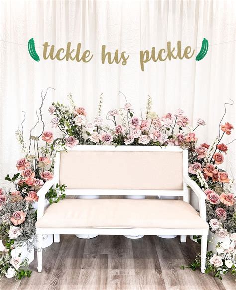 Tickle His Pickle Banner Pickle Themed Bachelorette Decor Pickleball