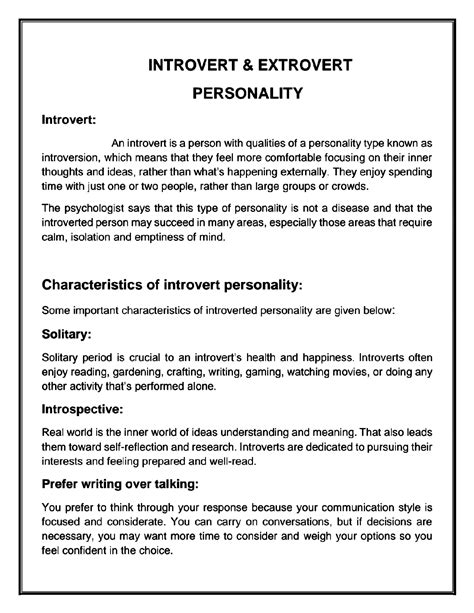 Extrovert People Characteristics