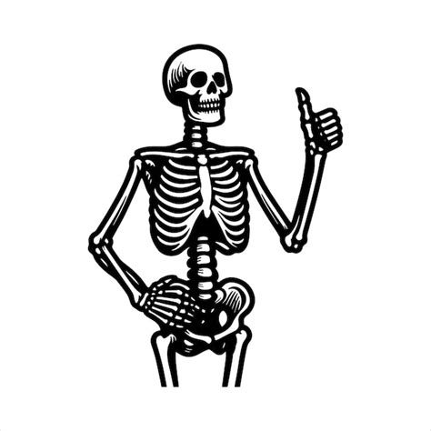 Skeleton Middle Finger Svg Premium Ai Generated Vector