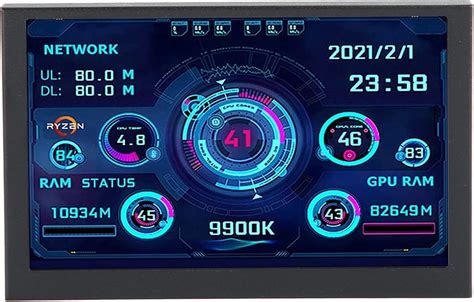 Amazon Com Inch IPS Computer Monitor PC Temperature Display PC Sensor Panel Display Type C