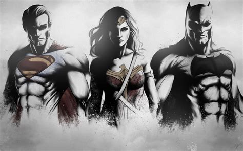 Superman Batman Wonder Woman Wallpaper