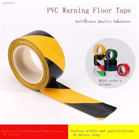 Pvc Thickened Waterproof Black And Yellow Warning Positioning Line Paste Color Zebra Logo Ground