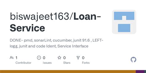 github biswajeet163 loan service done pmd sonarlint cucumber