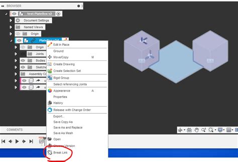 external component break link leads to broken joints autodesk