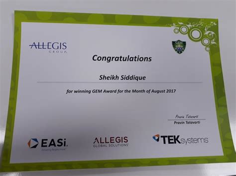 Sheikh Siddique On Linkedin Awarded Gem For The Month