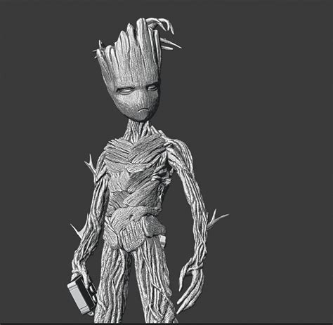 Groot 3D Print Model Thunder CGTrader