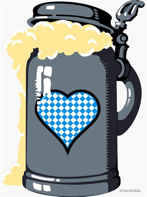 Oktoberfest Humpen Beer Vrs2 Sticker For Sale By Vivendulies Redbubble
