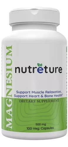 Nutreture Suplemento De Magnesio Puro De 500 Mg De 100 Cpsul Cuotas