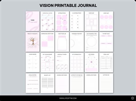 Vision Printable Bundle Vision Printable Template Vision Etsy