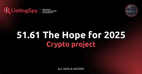 51 61 The Hope For 2025 Crypto Project 51 61 Token Listings Events Analysis Listingspy