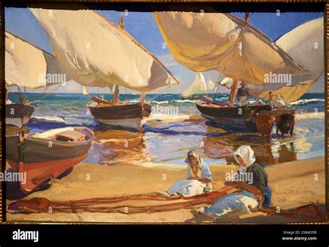 En La Playa On The Beach Valencia 1916 Joaquin Sorolla Y Bastida