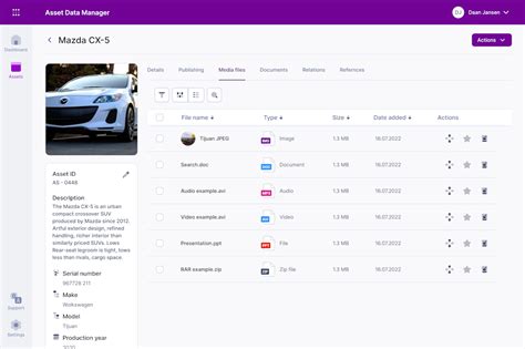 Asset Data Manager Purple Unitys Asset Data Solution