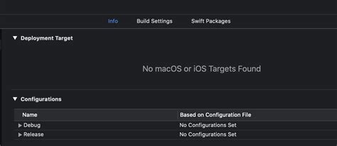 Xcode No Macos Or Ios Targets Found Stack Overflow