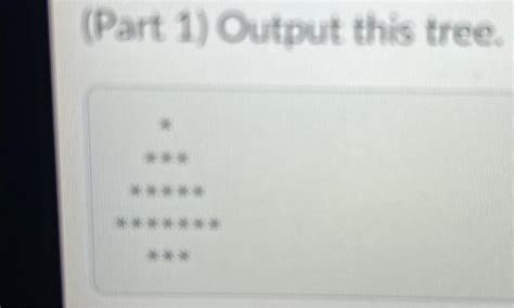 Solved Part 1 Output This Tree