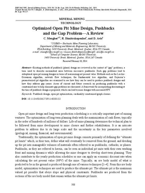 14optimized Open Pit Mine Design Pushbacks Download Free Pdf