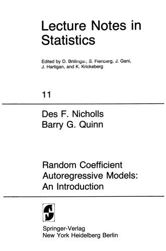 دانلود کتاب Random Coefficient Autoregressive Models An Introduction