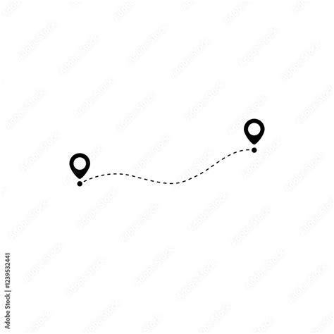 Map Route Pin Icon Vector Element Travel Map Pins Location Pins Vector Illustration Online