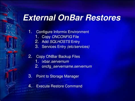 Ppt Ibm Informix Backup And Recovery Using Onbar Powerpoint
