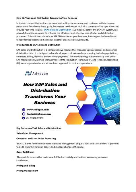 Ppt How Sap Sales And Distribution Transforms Your Business Powerpoint Presentation Id 13317800