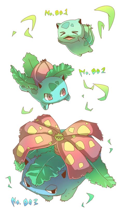 Bulbasaur Ivysaur Venusaur Nintendo Pokemon Highres Fangs Flower
