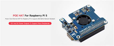 Waveshare Poe Hat F Compatible With Raspberry Pi 5 High